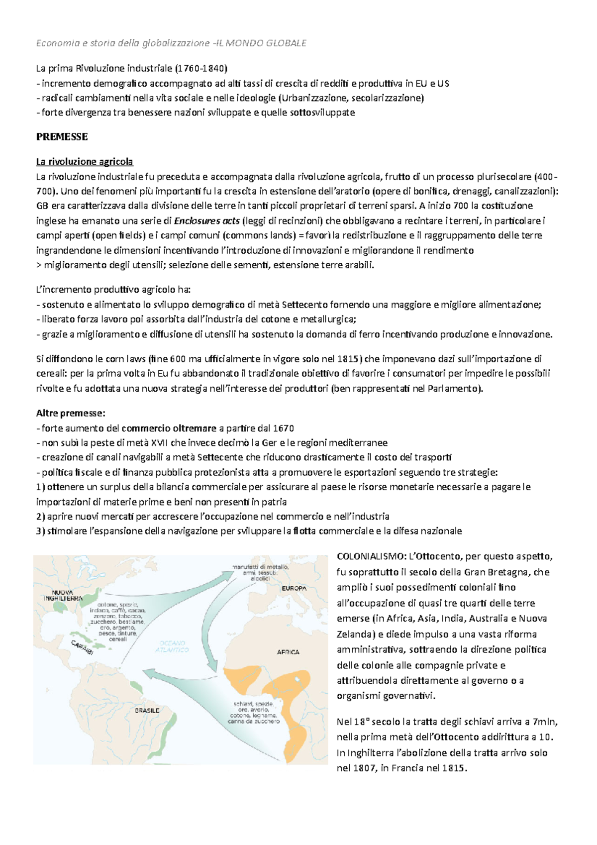 Riassunto Il Mondo Globale - Economia e storia della globalizzazione ...