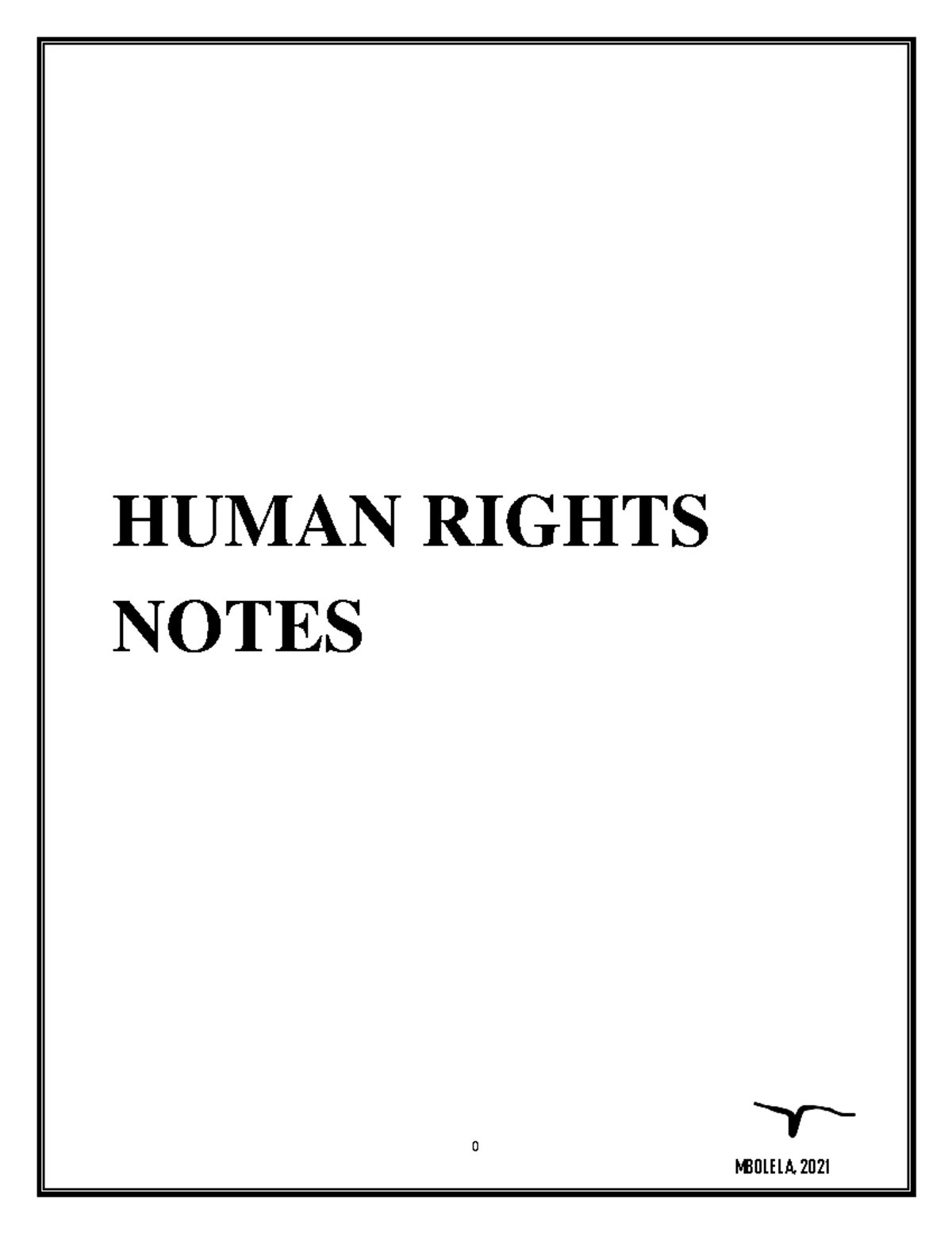 Human- Rights- Pamphlet - 0 HUMAN RIGHTS NOTES 1 TOPIC 1 INTRODUCTION ...