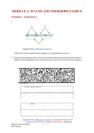 Waves - Phase Difference Worksheet - WAVES - 1 , • & ####### This test ...