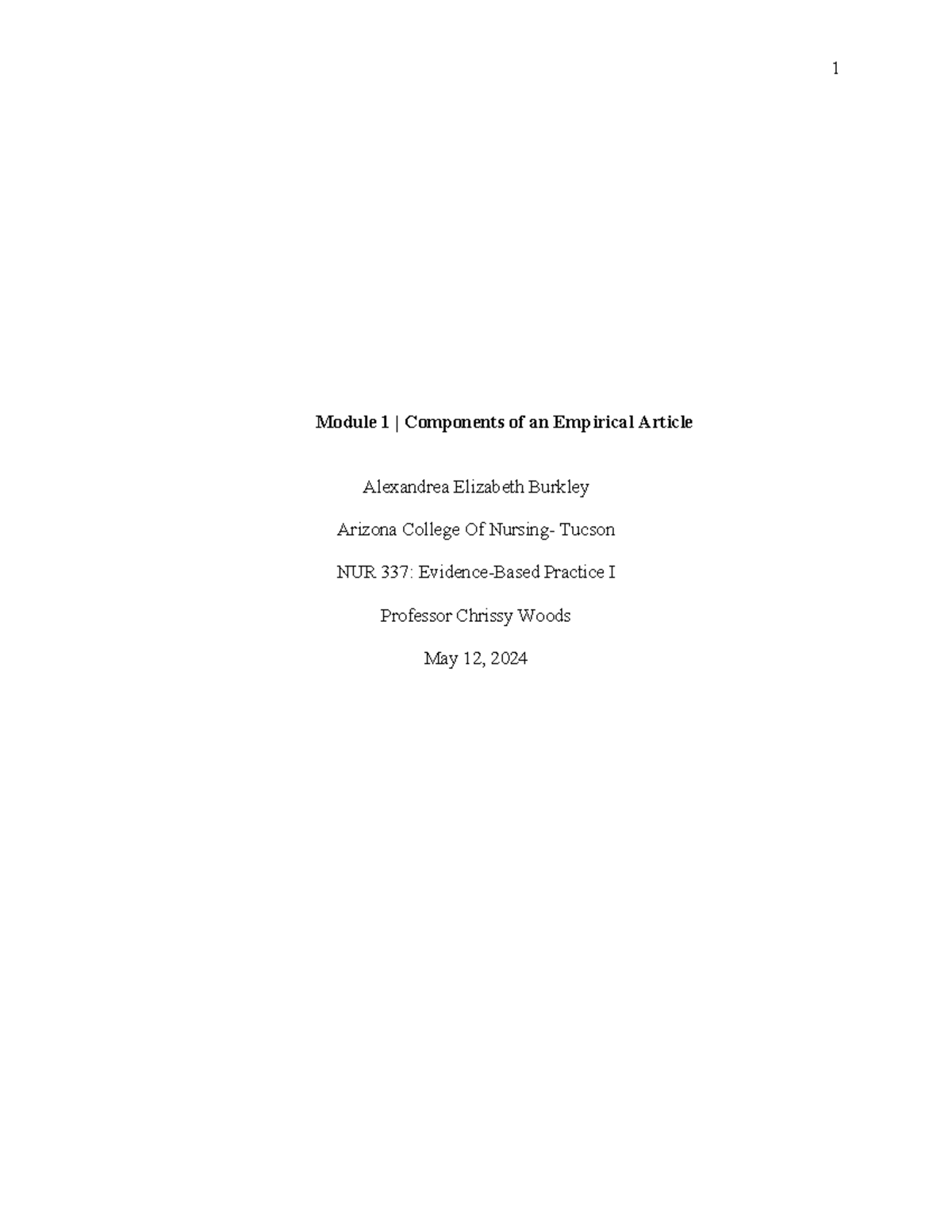 Module 1 Components of an Empirical Article - Module 1 | Components of ...