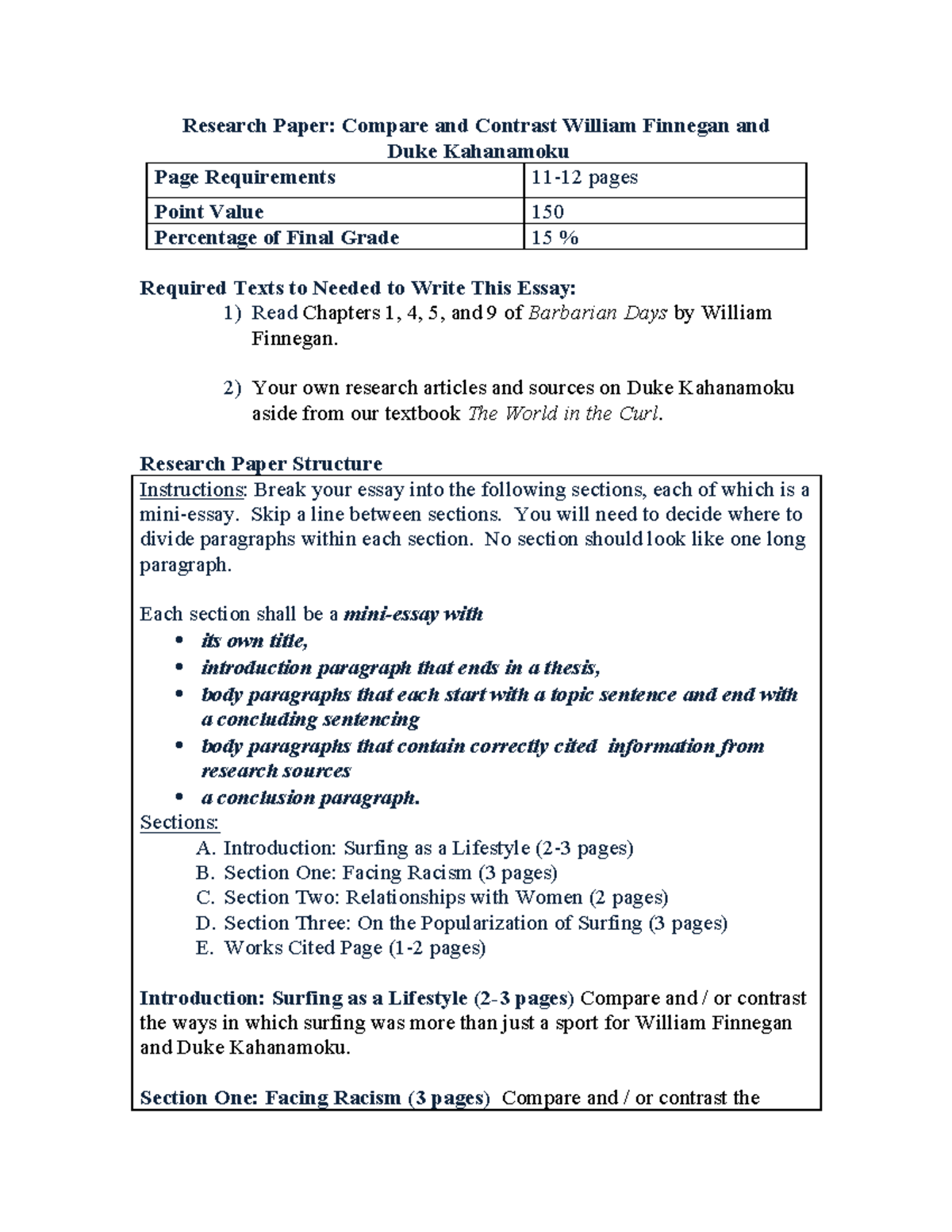 Research Paper prompt for Hypothesis - Research Paper: Compare and ...