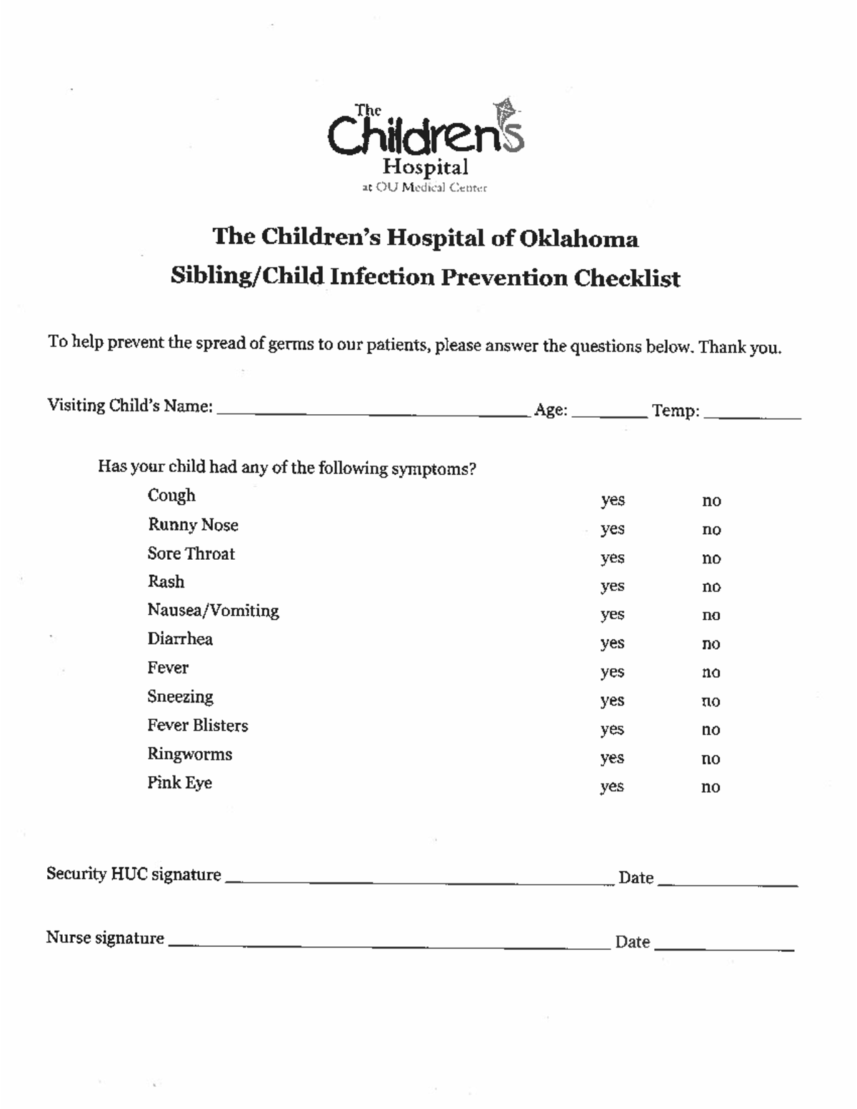 Sibling Screening Tool - NURS 4025 - Studocu