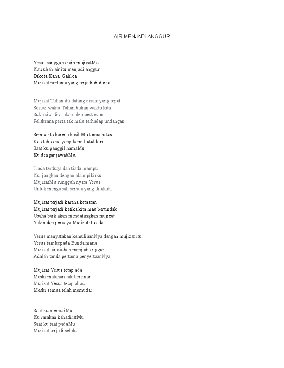 AIR Menjadi Anggur-4 - K,JBJNK - AIR MENJADI ANGGUR Yesus sungguh ajaib ...