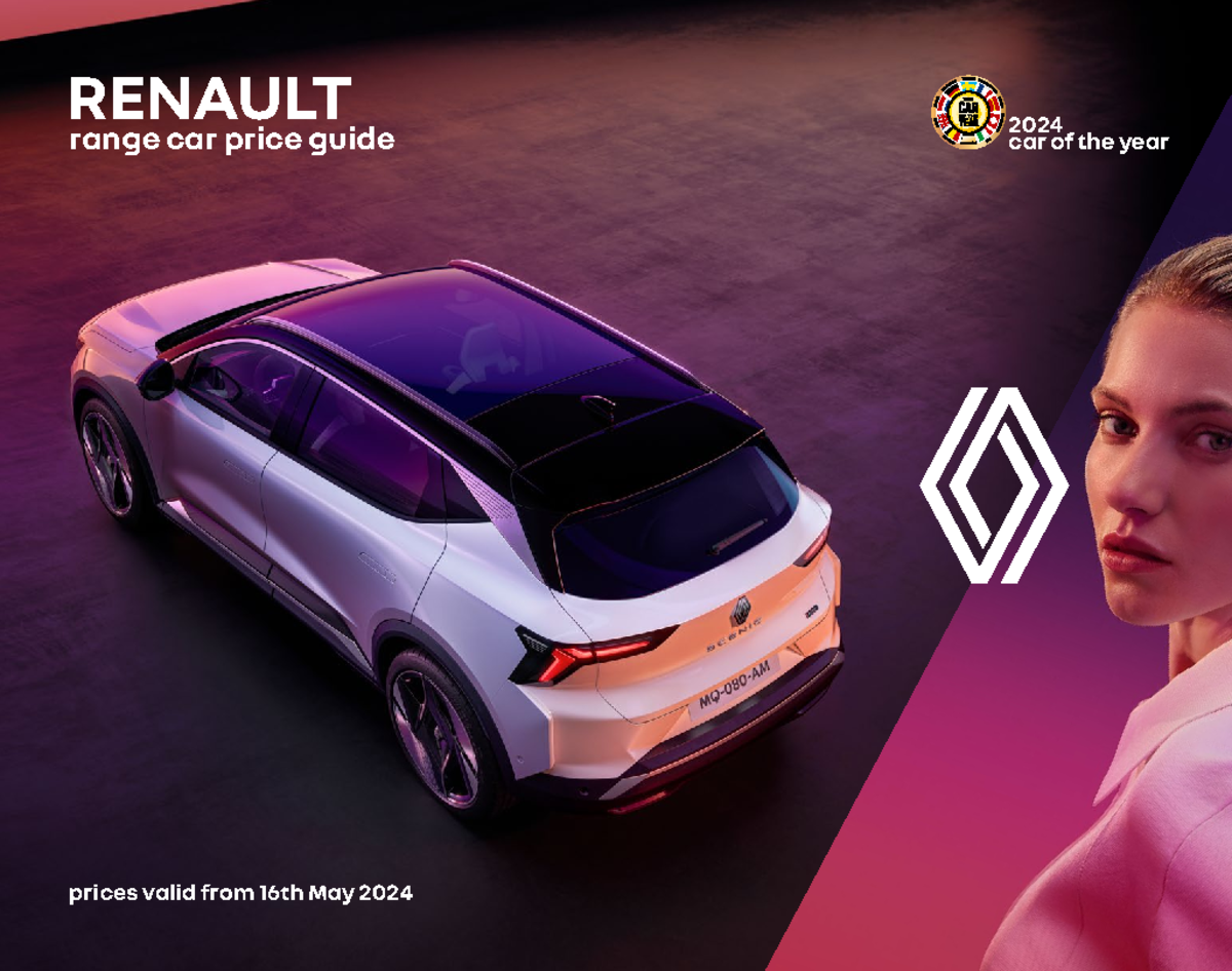 Renault 2024 Car Price Guide and E-Tech Hybrid Pricing Details ...