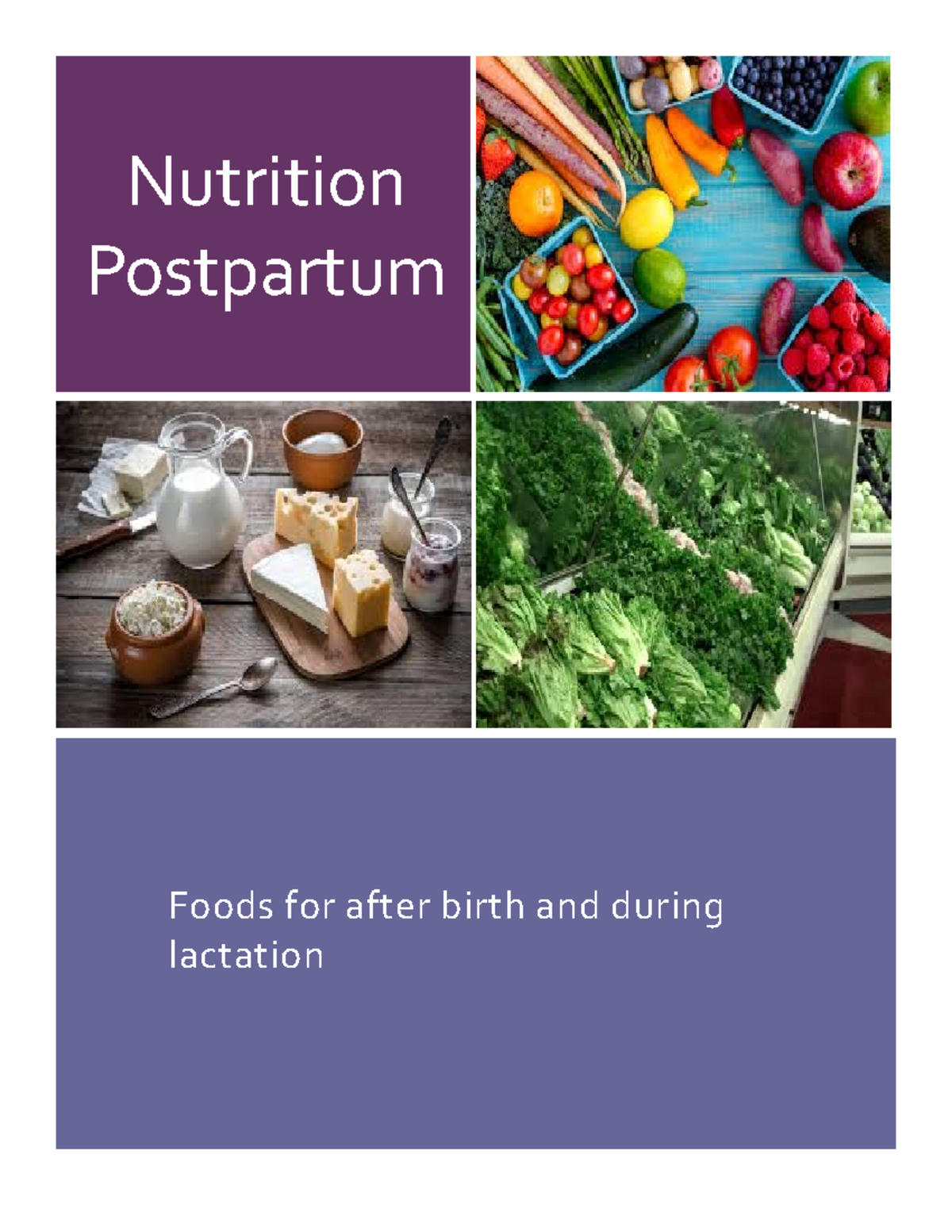 Postpartum pt teaching - Nutrition Postpartum Foods for after birth and ...