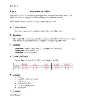 Phy112l Lab07 Reflection 3-1 - Lab 7: Reflection Testable Question: How ...