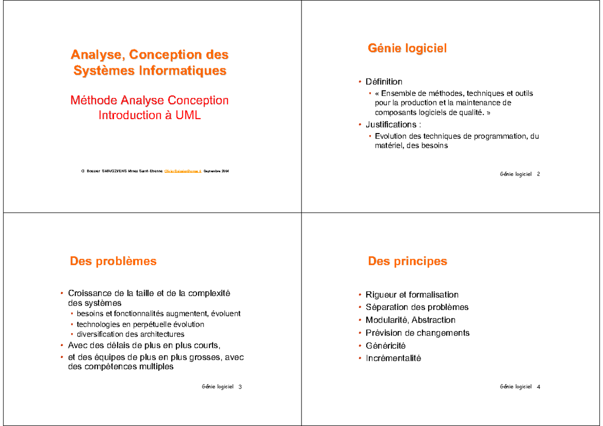 Analyse,, Conception des Systèmes Informatiques 230226 225201 ...