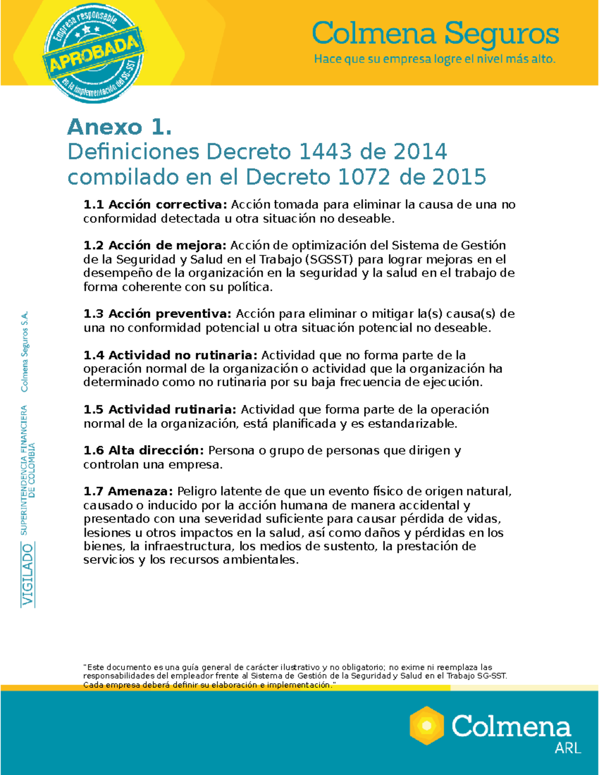 Anexo 1. Def Decreto 1443 de 2014 compilado en el Decreto 1072 de 2015 ...