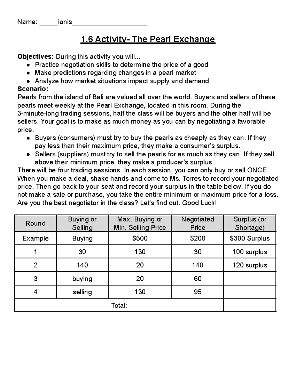 Ianis Dracsan - 1.6 Activity-Pearl Exchange - Name: ianis ...