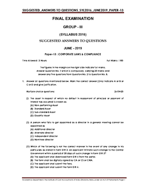 CMA Final Law Question Bank - Question Bank Dear Students, This is a ...