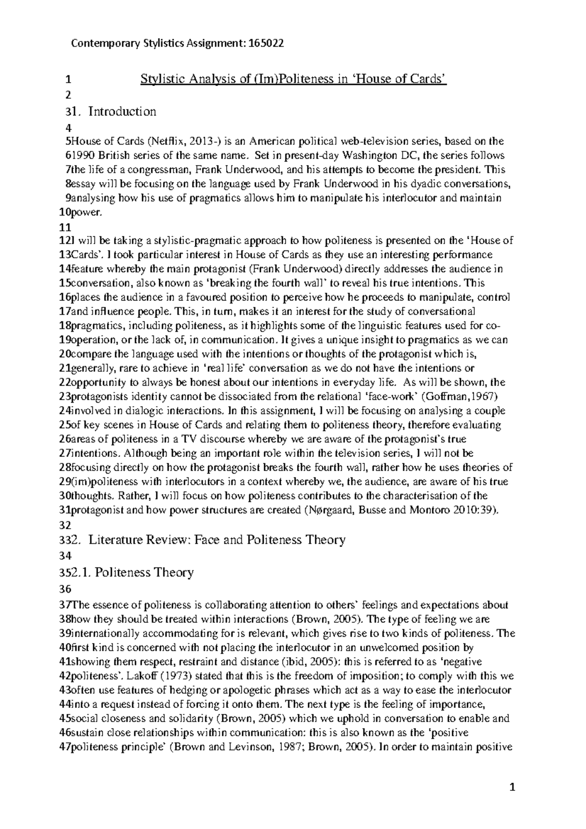 Contemporary stylistics: Stylistic Analysis of (Im)Politeness in ‘House ...
