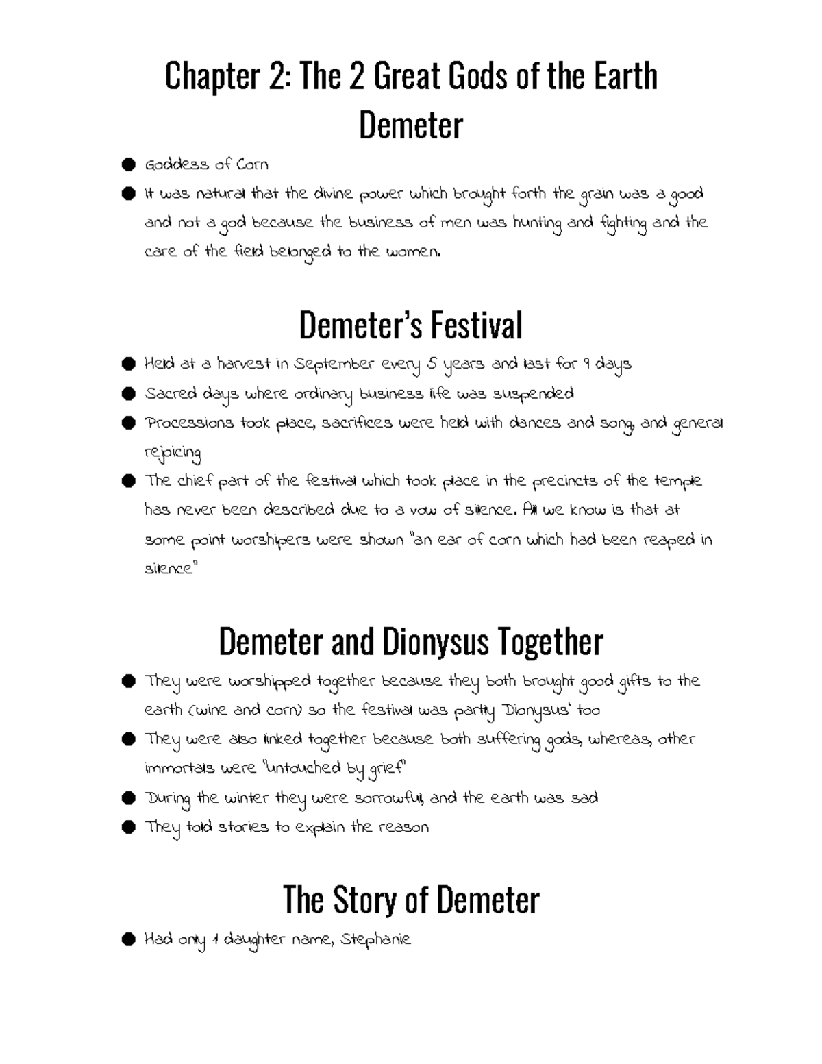 Mythology - Chapter 2: The 2 Great Gods of the Earth - Demeter Goddess ...