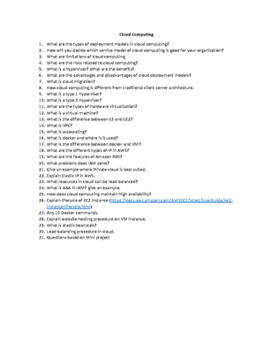 Machine learning - Topper solution - Computer Engineering - Studocu