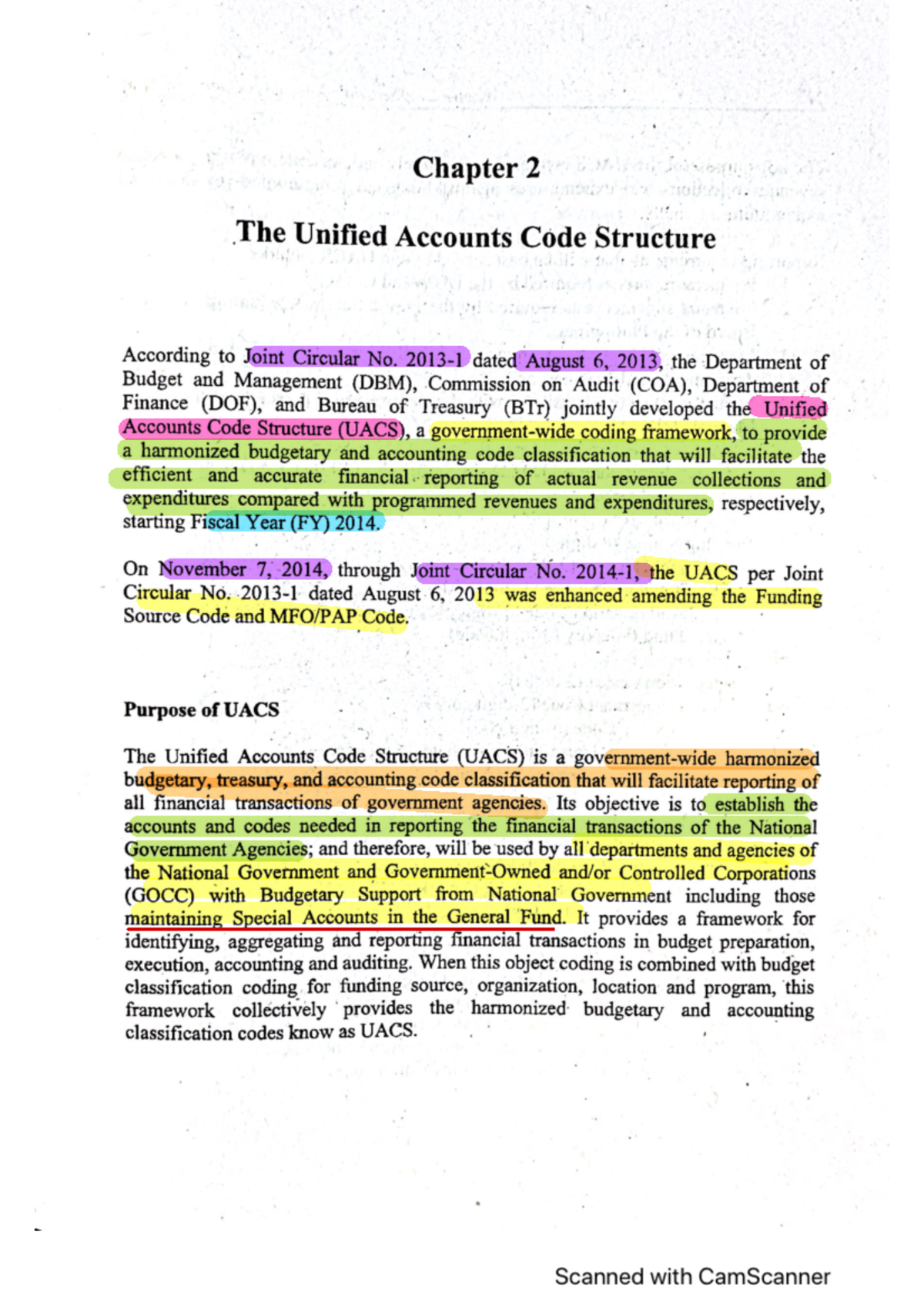 Chapter 2 The Unified Accounts Code St - good governance - Studocu