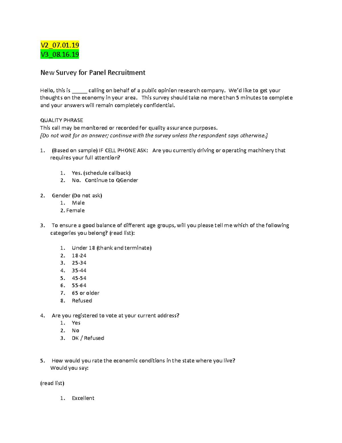 Internal Phone Recruit to Panel Script - V2_07. V3_08. New Survey for ...