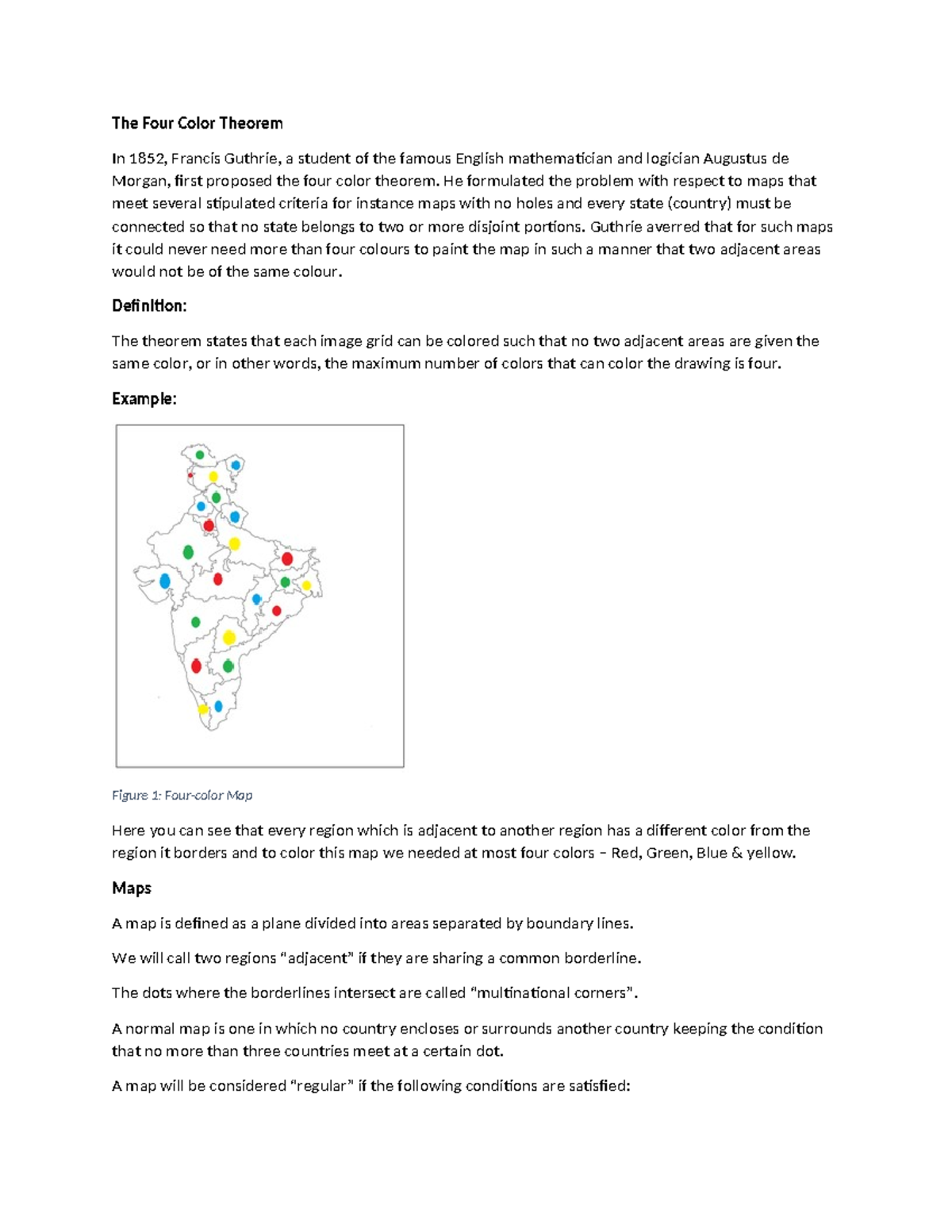The Four Color Theorem doc - The Four Color Theorem In 1852, Francis ...