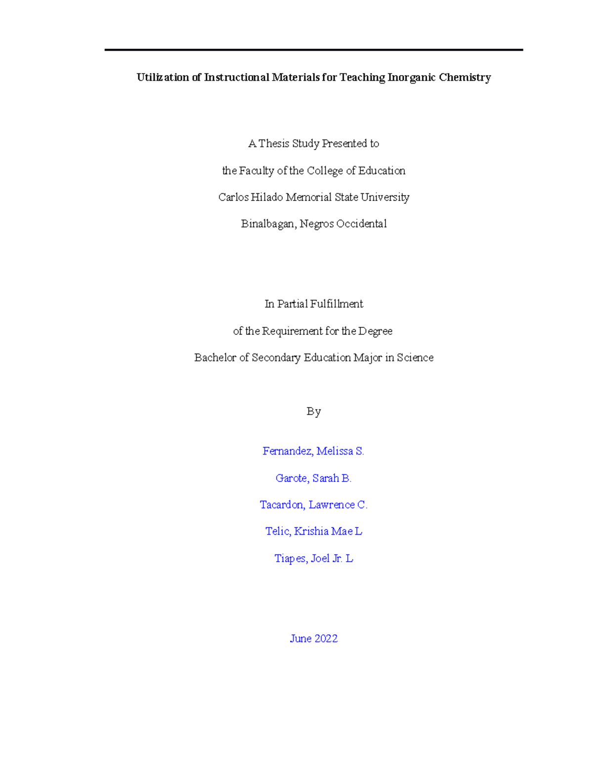 Title defense format bsed 3-1 - Utilization of Instructional Materials ...