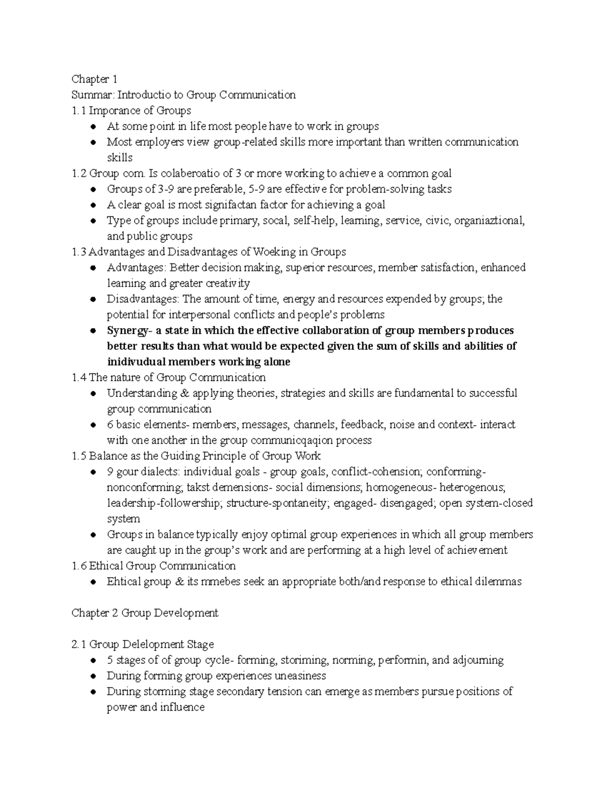 Com 222 Small Group Communication Chapter 1 Summar Introductio To