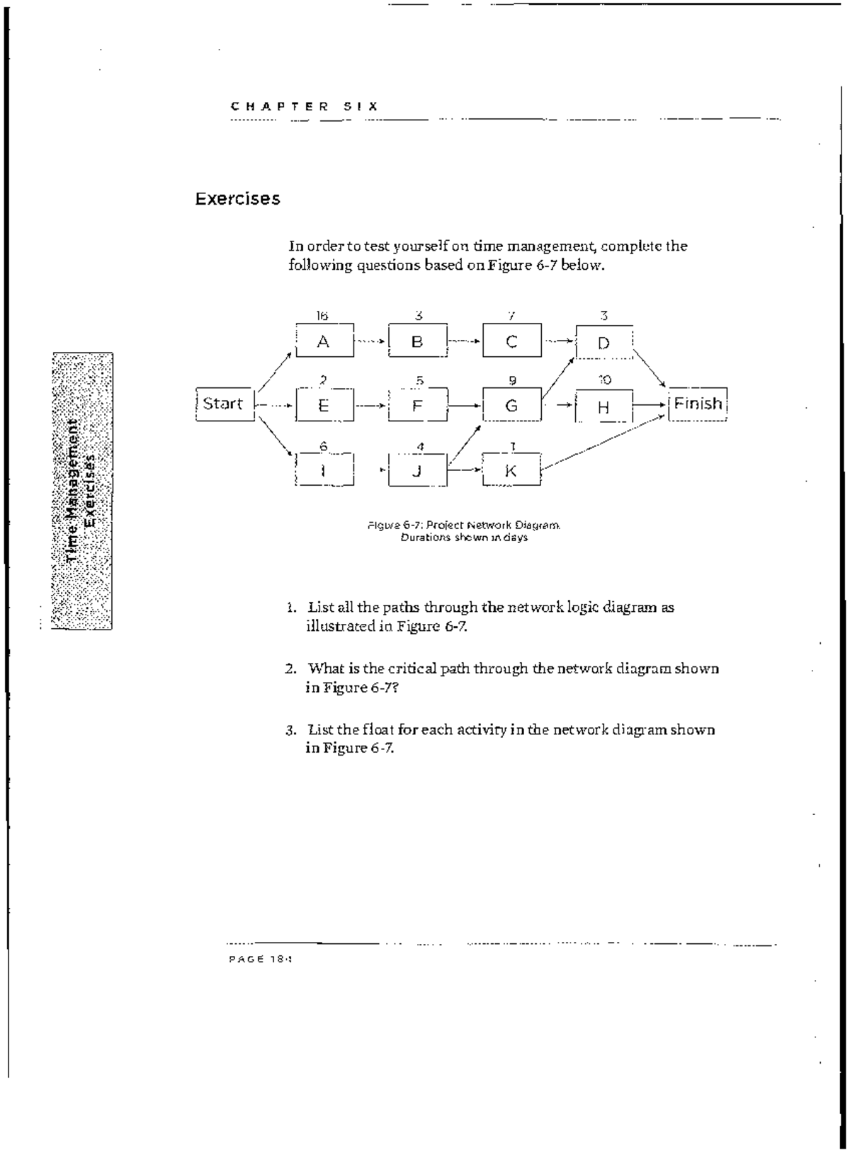 Exercises - time management exercice - CHAPTER SIX Exercises In order ...