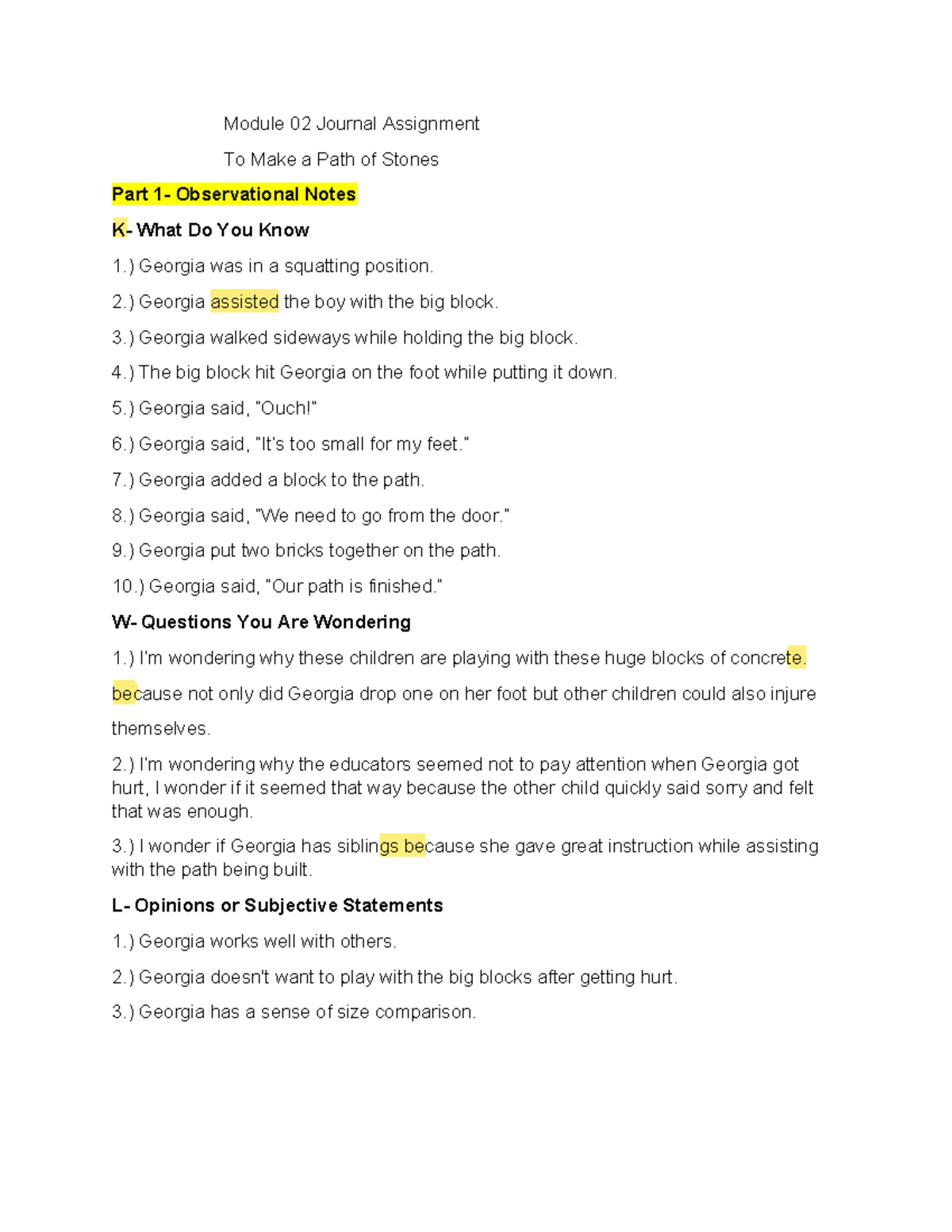 promoting positive outcomes - Module 02 Journal Assignment To Make a ...