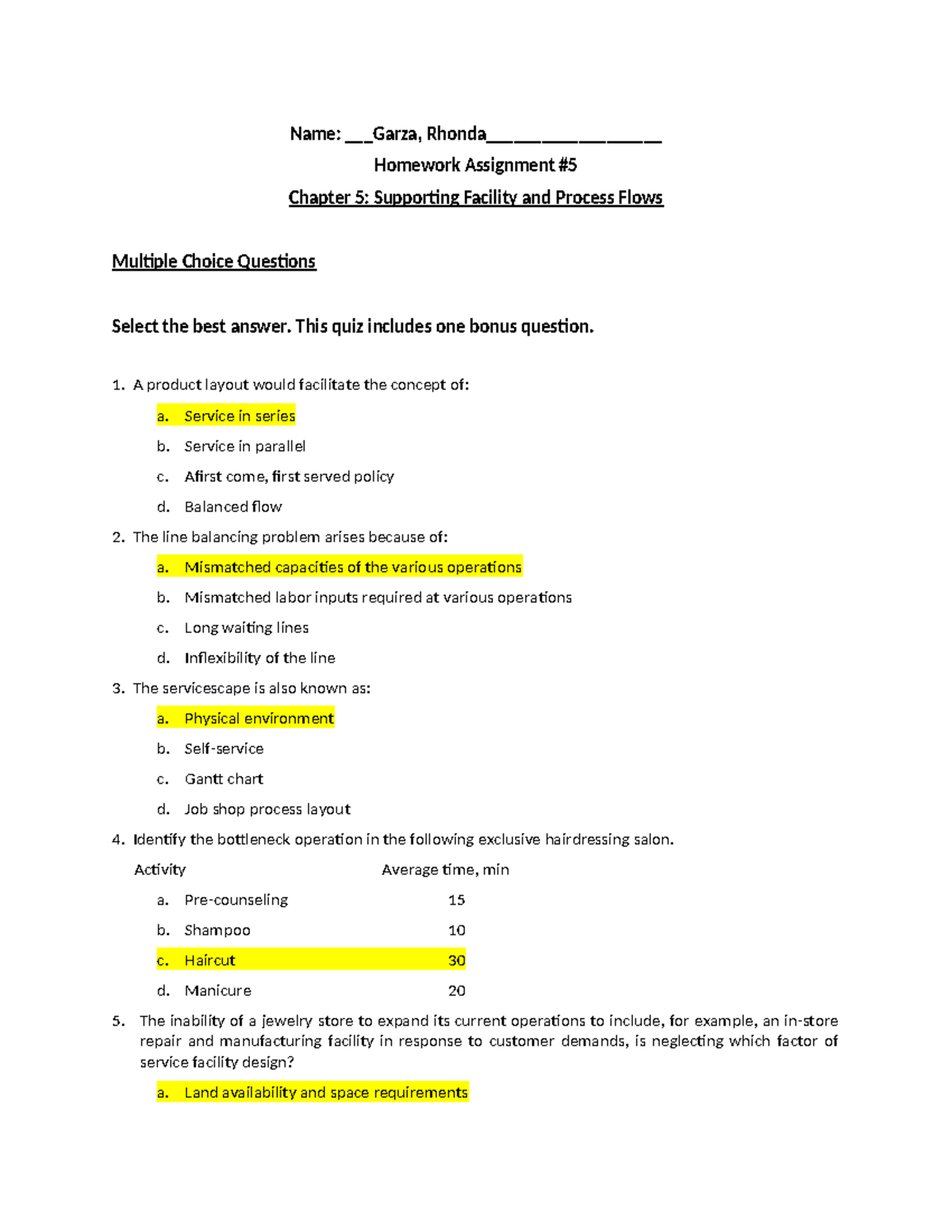 QSO 310 Module 5 Assignment - Name: Garza, Rhonda ...