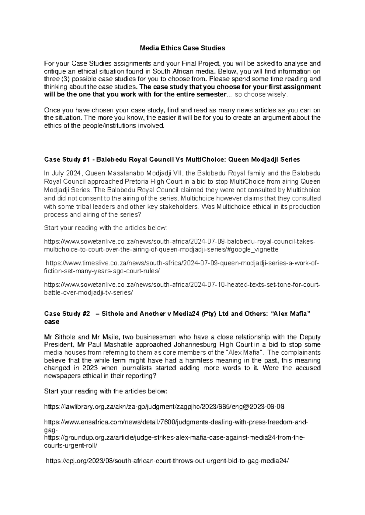 Media Ethics Case Studies 2024 - Media Ethics Case Studies For your ...