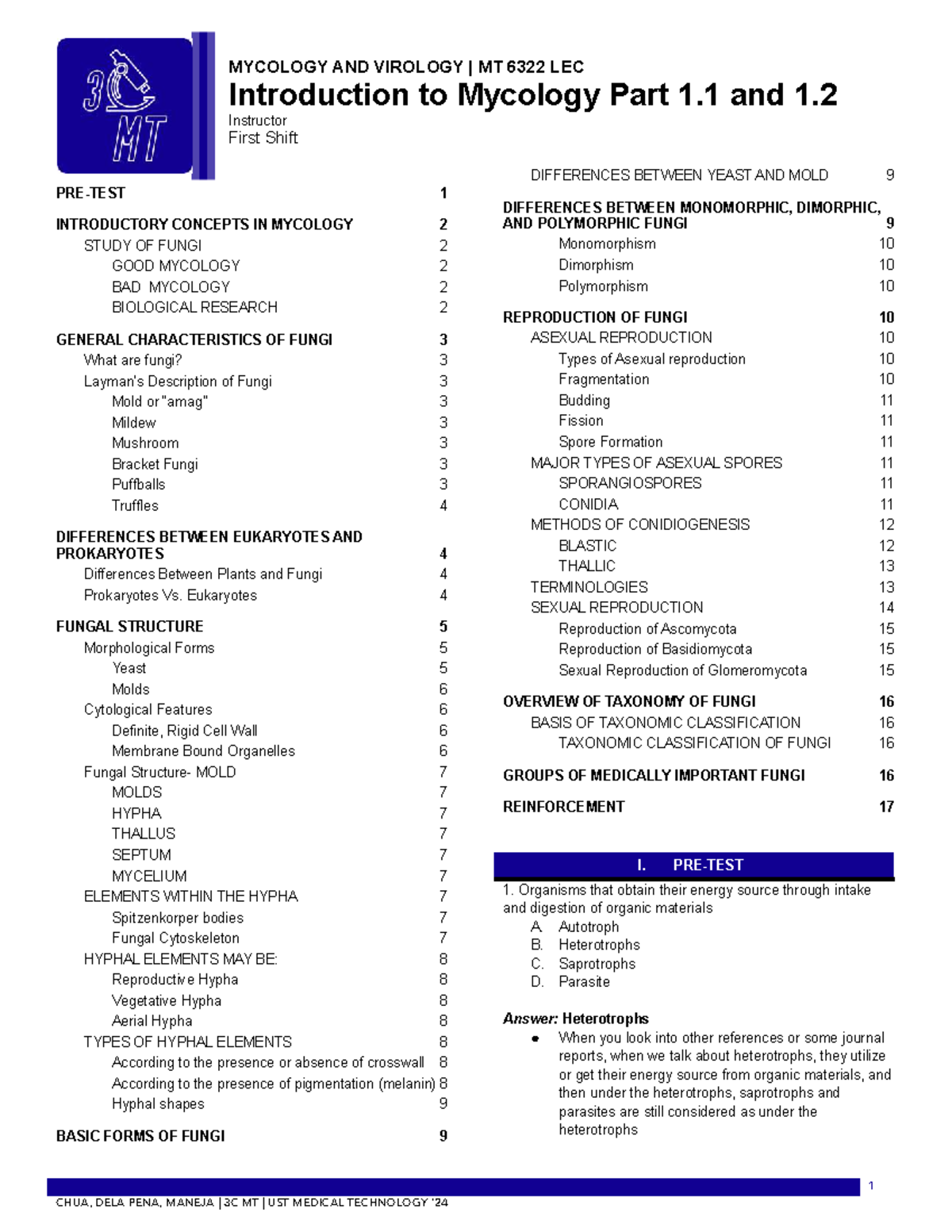 MYCO LEC 1ST Shift Merged compressed-merged - MYCOLOGY AND VIROLOGY | MT 6322 LEC Instructor I ...