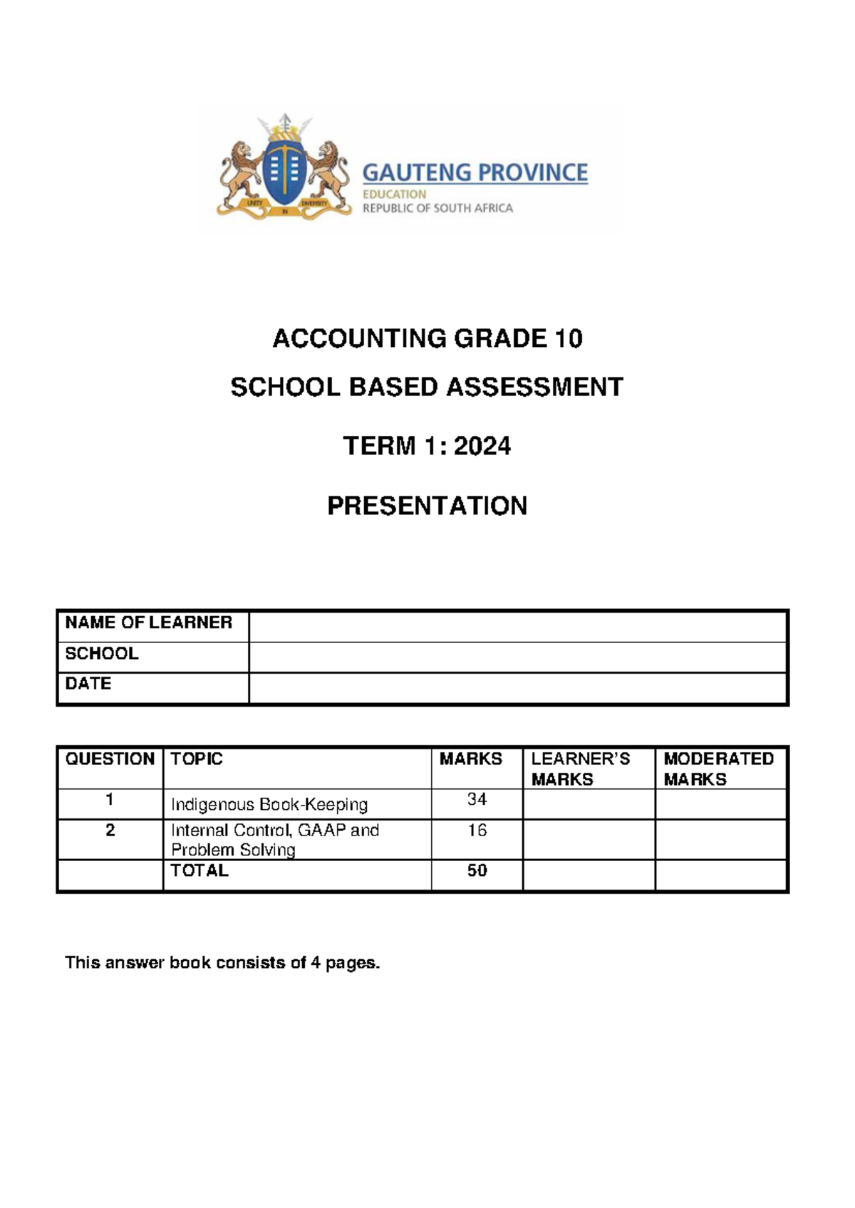 2024 Grade 10 Presentation - AB - ACCOUNTING GRADE 10 SCHOOL BASED ...