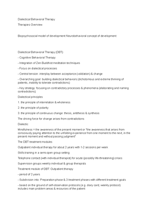 Verbalization of the patient - Therapist pursues certain goals with ...