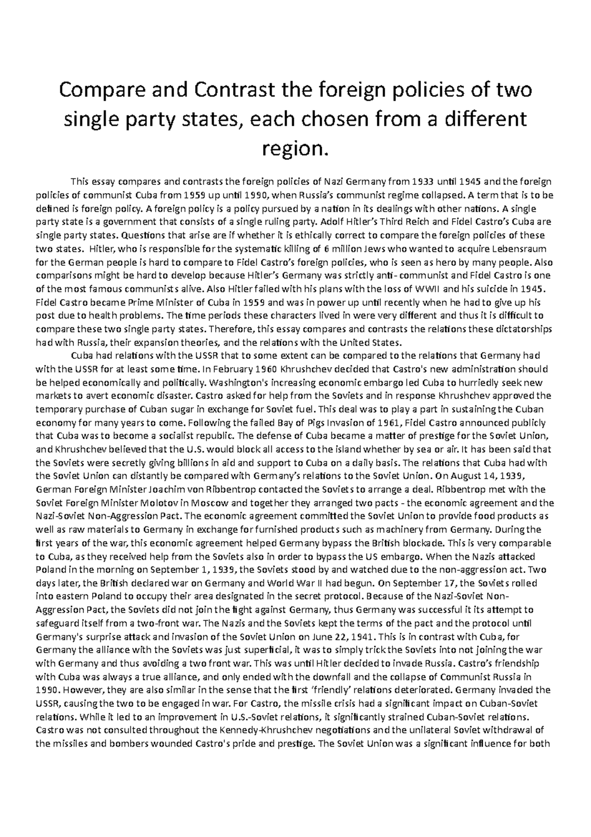 Paper-2-Unit-3- Essay-Compare-and-contrast-policy-Castro-and-Hitler ...