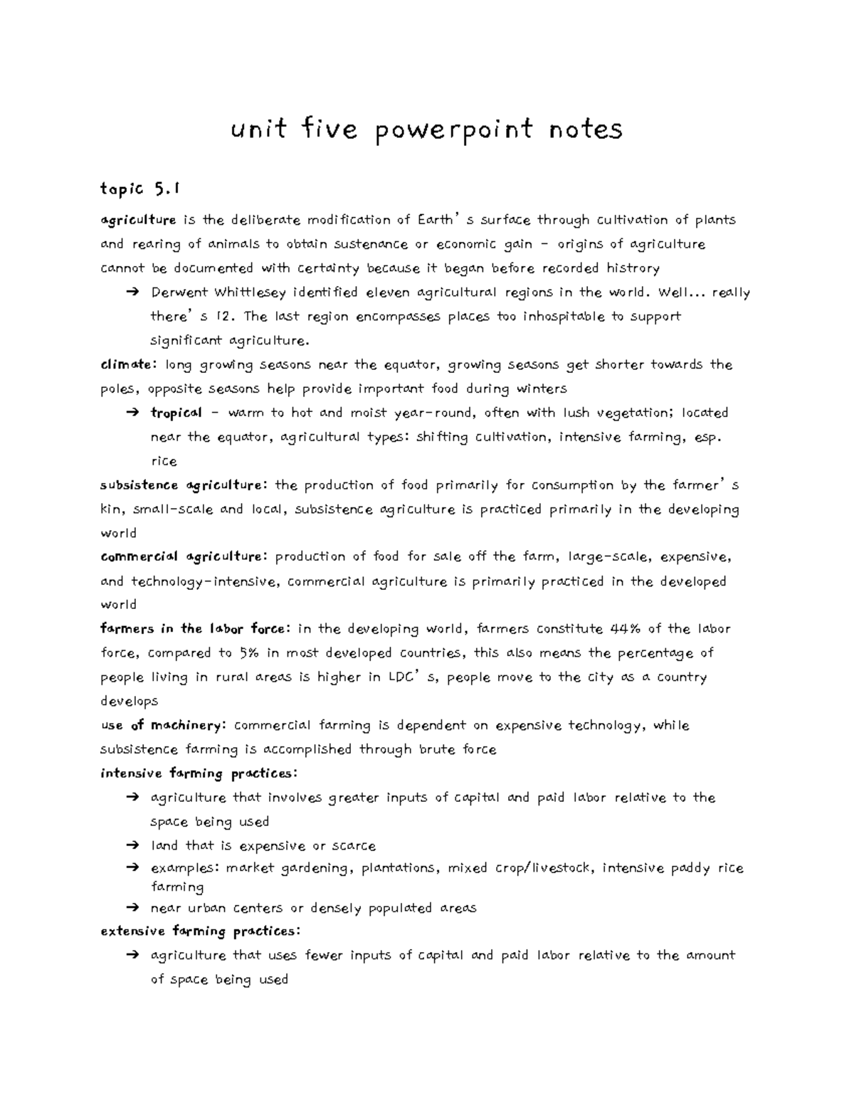 Unit five powerpoint notes - unit five powerpoint notes topic 5 ...