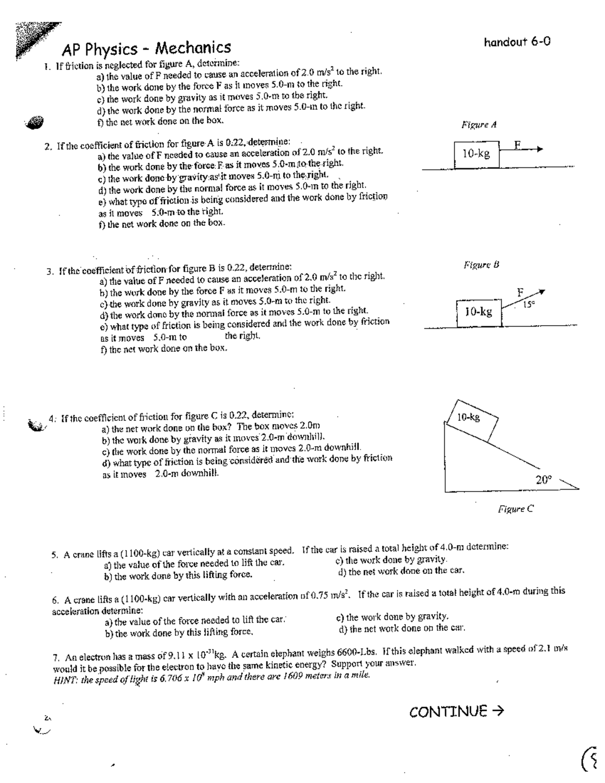 Work Energy Power Problems with Solutions - AP Physics Mechanics ...