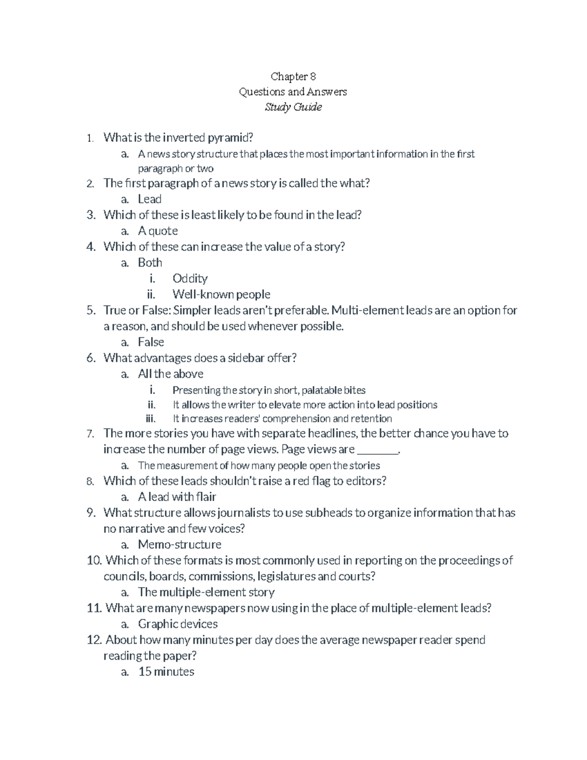 MC1313: Chapter 8 Quiz - Chapter 8 Questions and Answers Study Guide ...