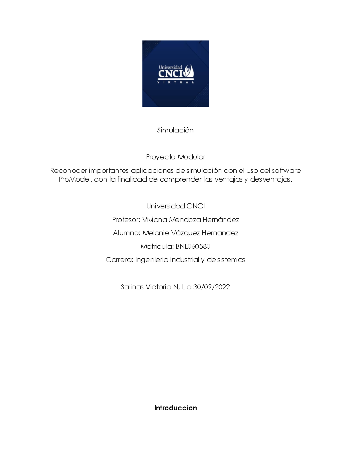 ACT3 Simulacion - Actividad 3 - SimulaciÛn Proyecto Modular Reconocer ...