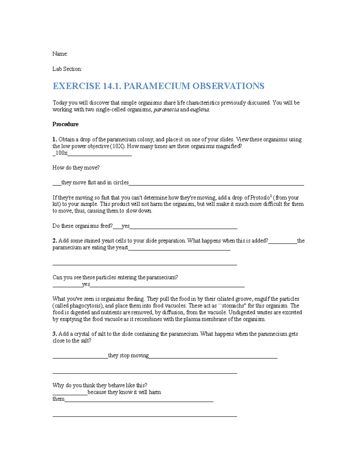 Lab 14 Answer Doc - lab work - Name: Lab Section: EXERCISE 14 ...