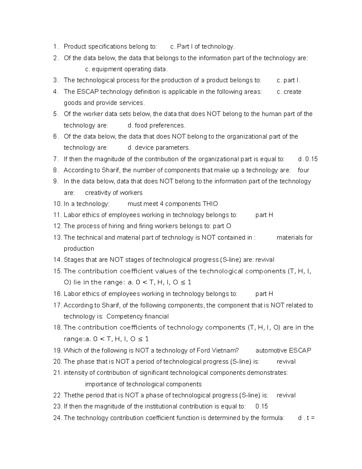 MANA TECH - Lecture notes Chapter 1-3-3 - Product specifications belong ...