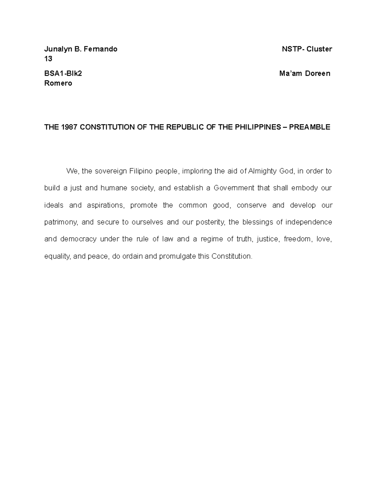 Preamble-JUNA - A preamble is an introductory statement or section that ...