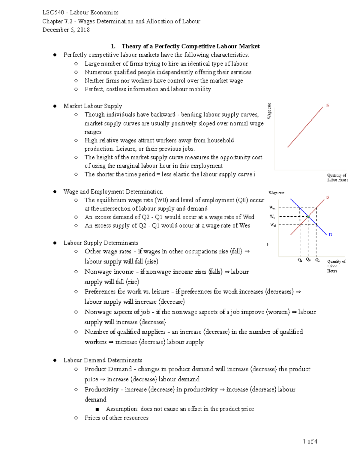 Chapter 7.2 - Wages Determination and Allocation of Labour - LSO540 ...