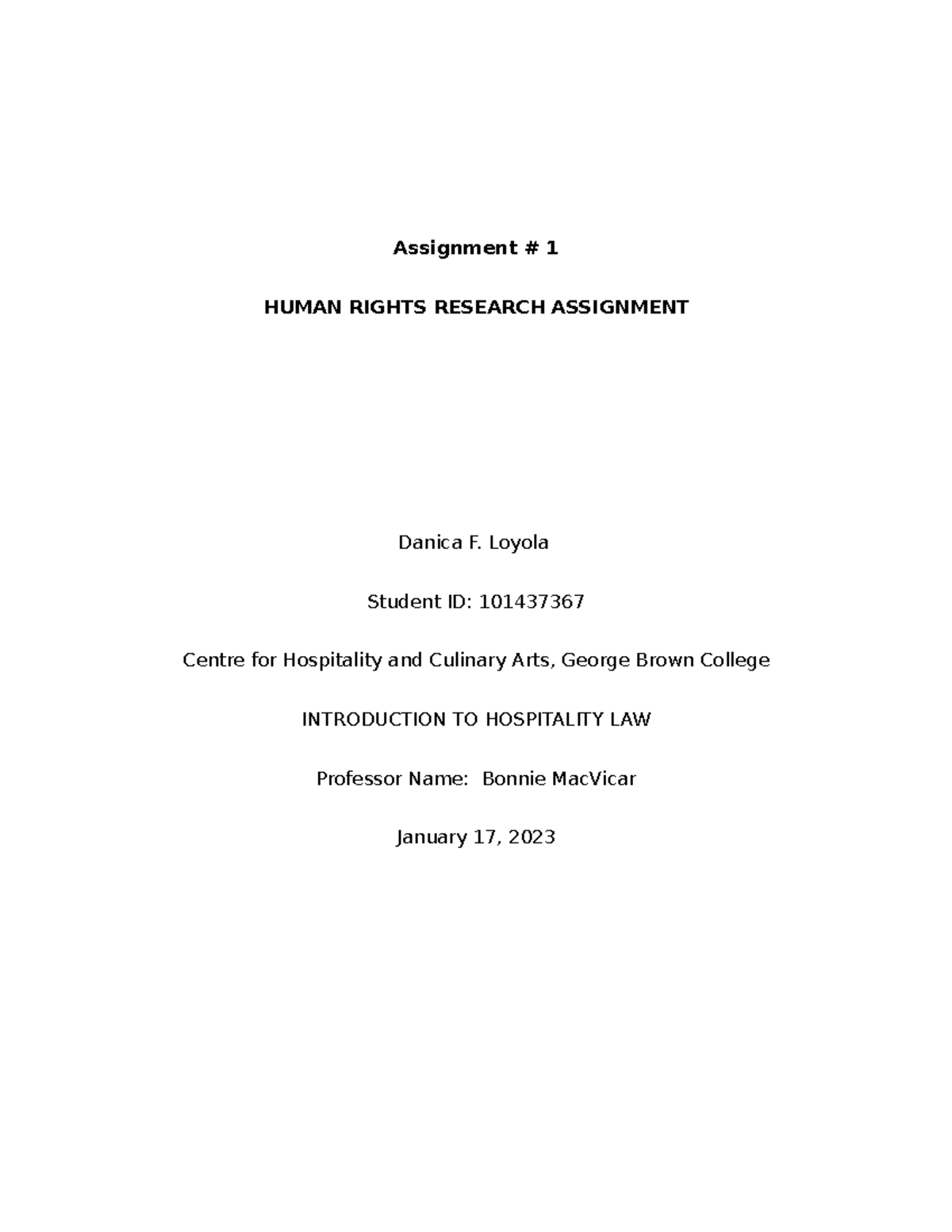 Assignment#1 - Human Right Cases - Assignment # 1 HUMAN RIGHTS RESEARCH ...