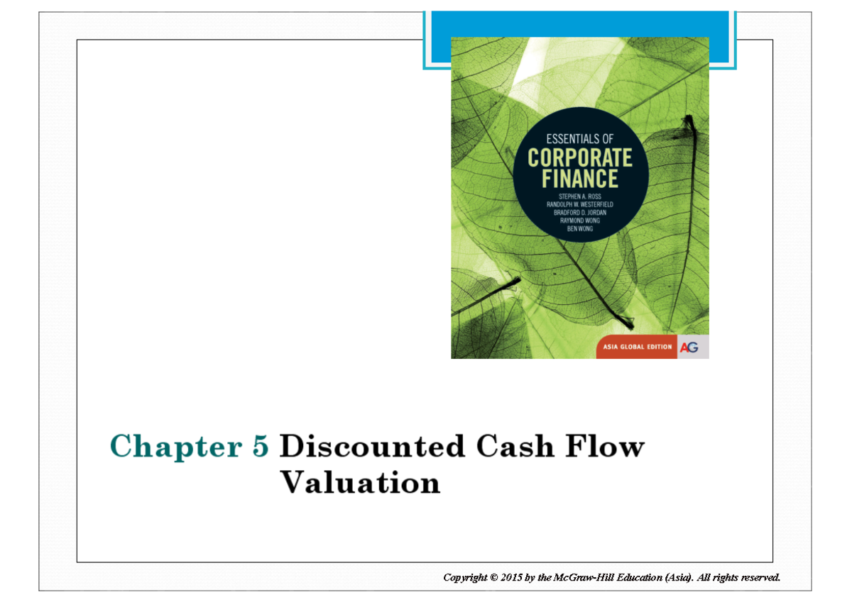 Study Unit 2b Discounted Cash Flow Valuation (T03) - FIN203 - SUSS ...