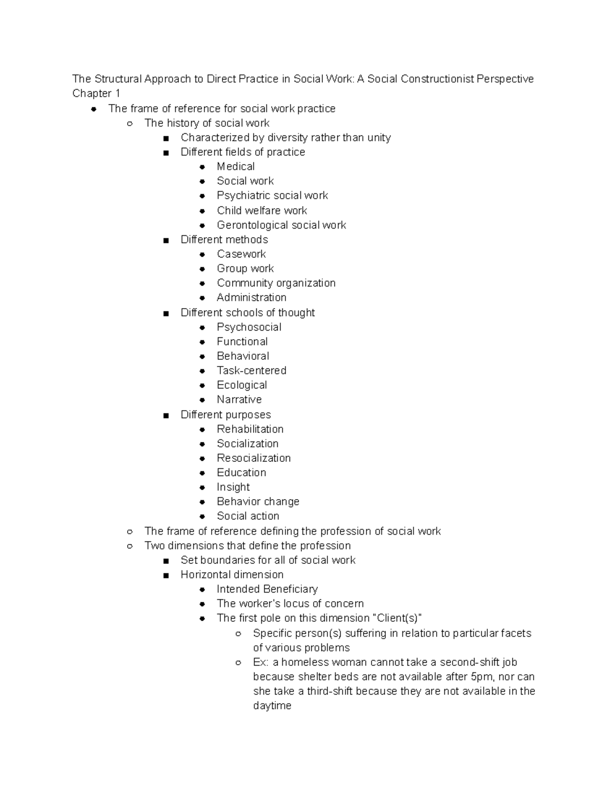 The Structural Approach to Direct Practice in Social Work A Social ...