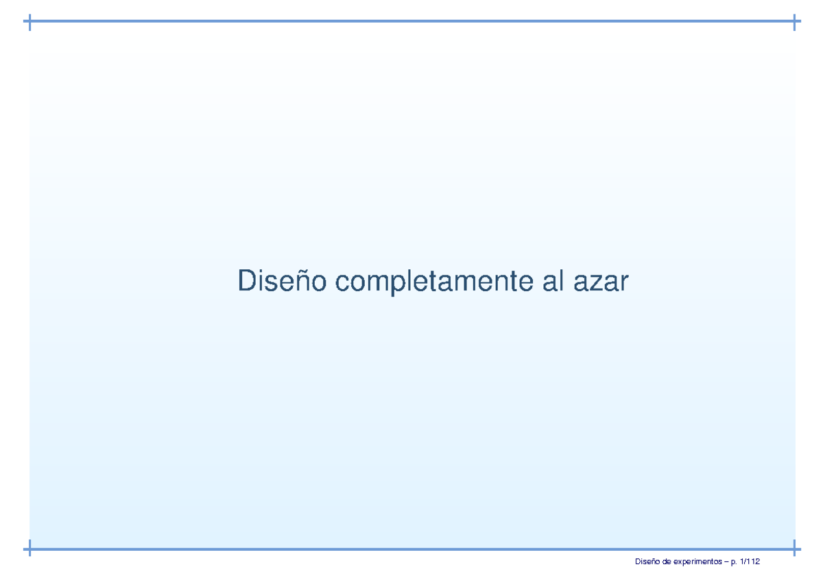 Completamente al azar - TAREA - Diseño completamente al azar Ejemplo ...