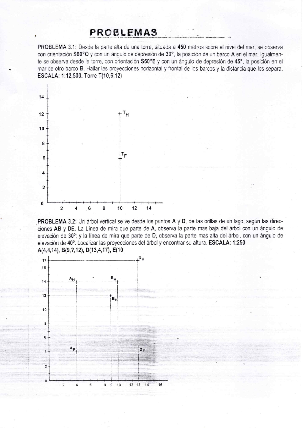 Problemas - Proyectante DE Recta - Dibujo y Geometrioa Descriptiva - Studocu