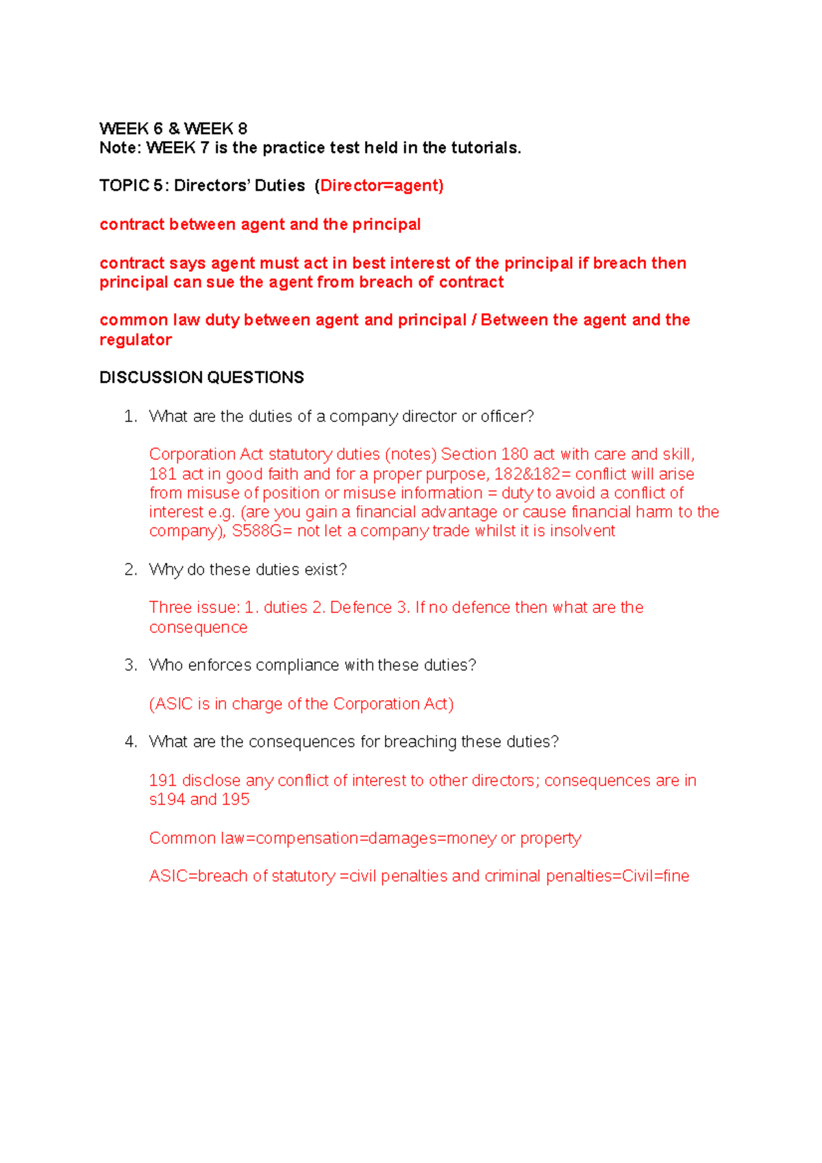 WEEK 6 - note - WEEK 6 & WEEK 8 Note: WEEK 7 is the practice test held ...
