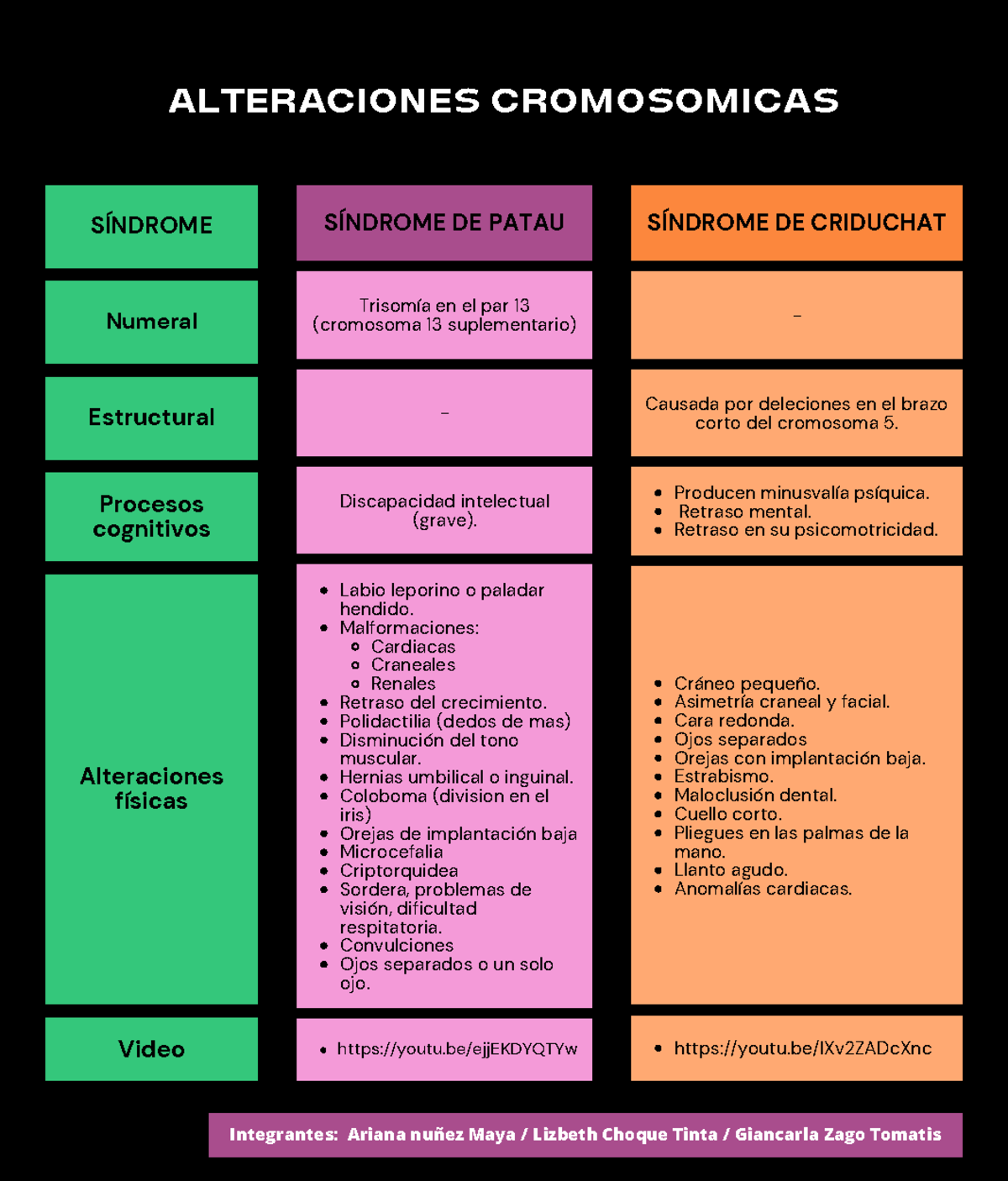 Alteraciones cromosómicas del cerebro - SÍNDROME Numeral Estructural Procesos cognitivos - Studocu