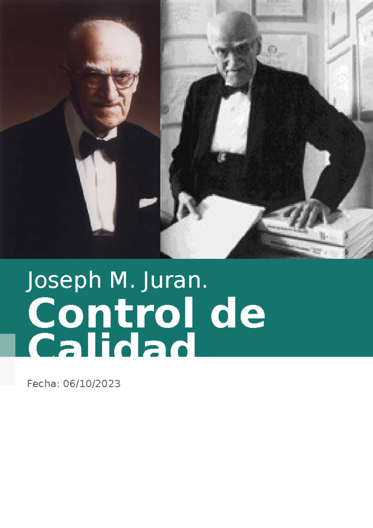 Joseph M Juran 1 - Resumen Administración Estratégica - Joseph M. Juran. Control de Calidad ...