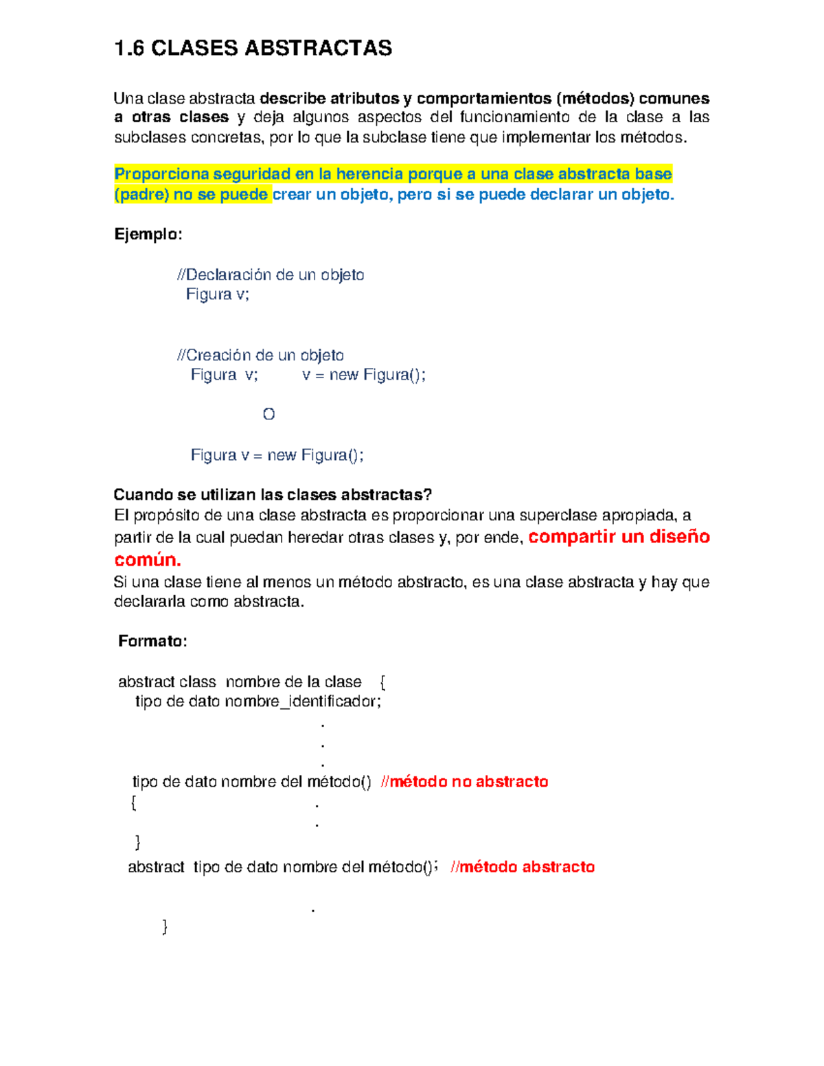 Clases Abstractas en Java - 1 CLASES ABSTRACTAS Una clase abstracta ...