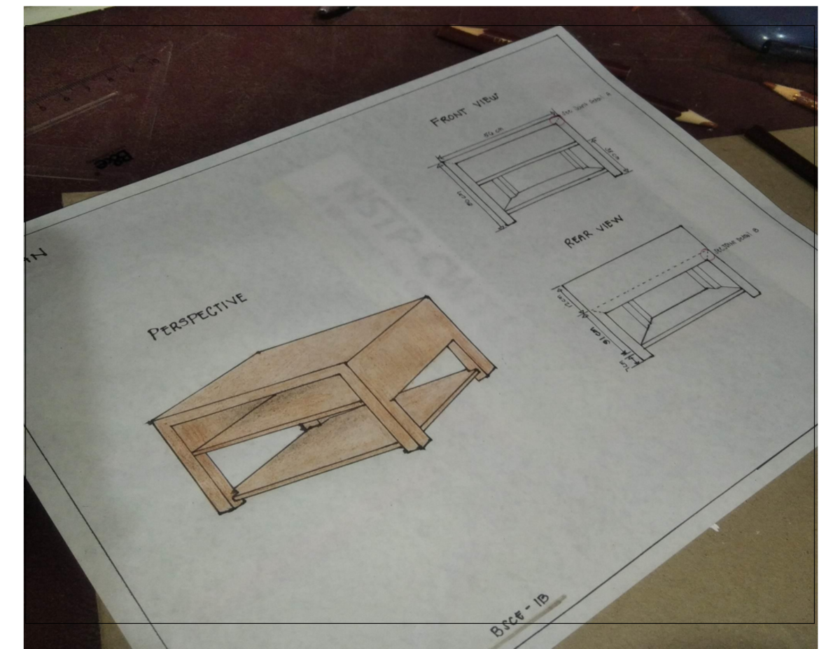 Table procedure - B. PROCEDURE Making the Table pieces Cutting down ...