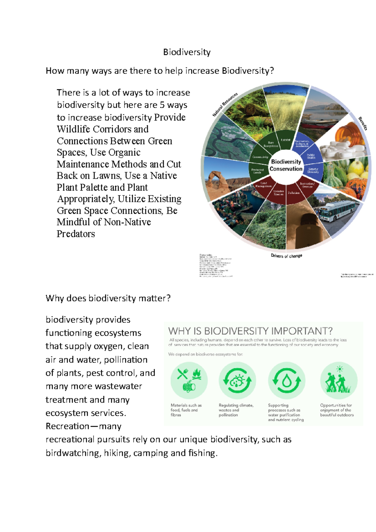 Biodiversity 2 - Biodiversity How many ways are there to help increase ...