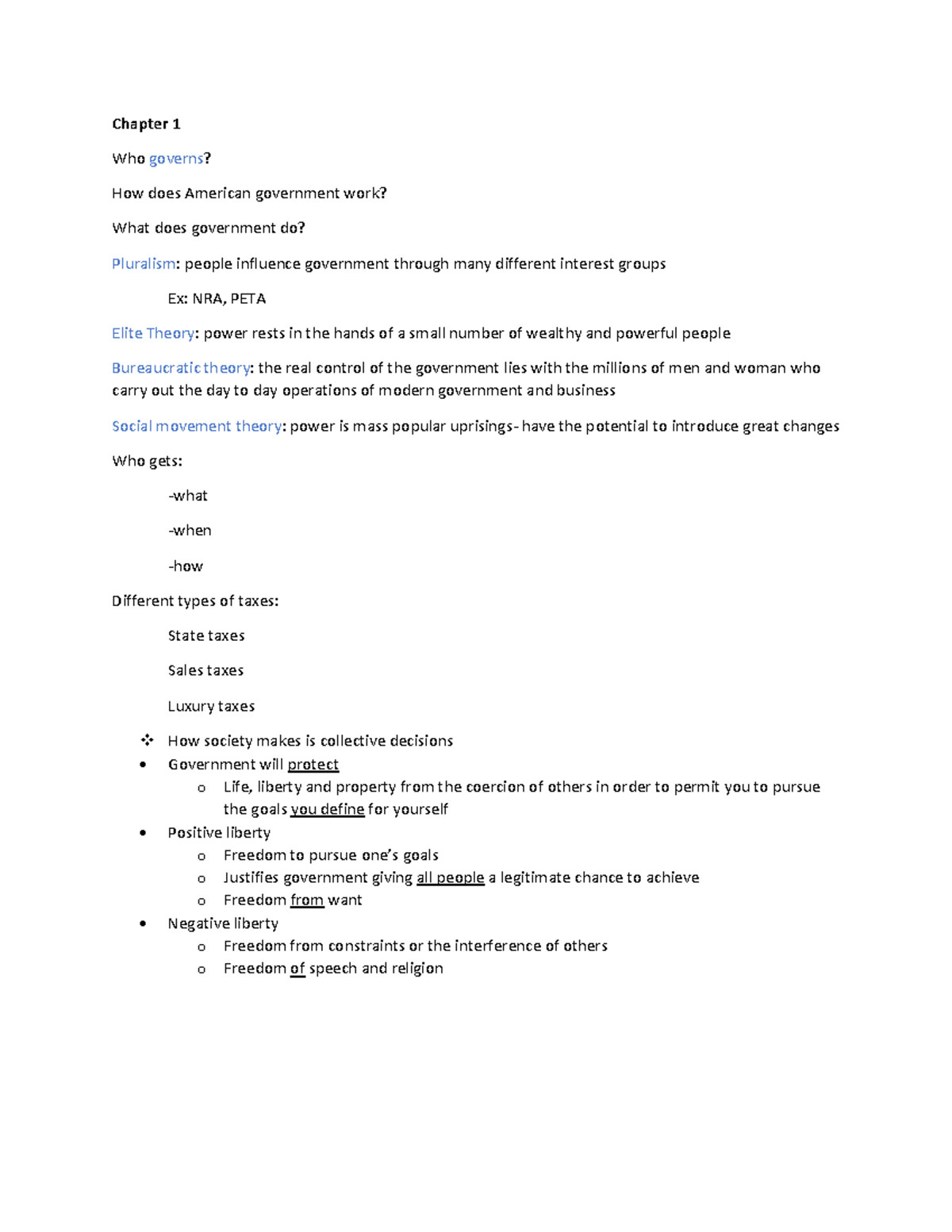 Government - First day lecture notes - Warning: TT: undefined function ...